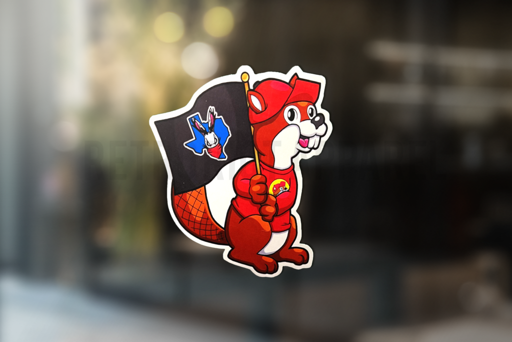 Bucky Flag Sticker - retroriottx.com